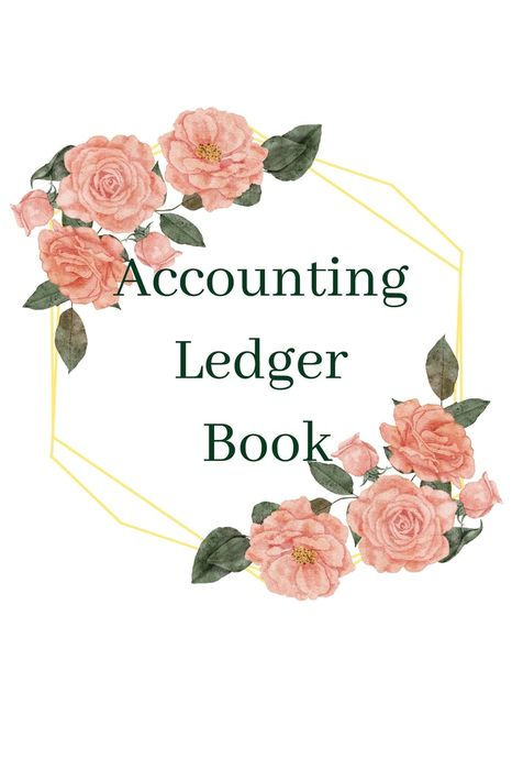 Accounting Ledger Book – White-Light Green Floral Designs – JournalsAreUs